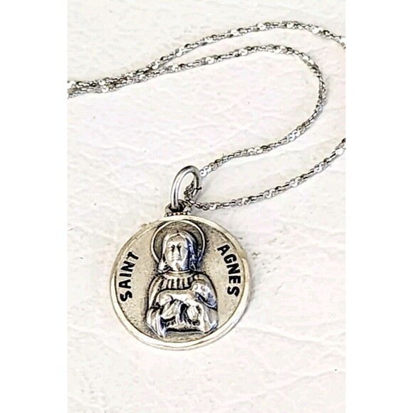 Creed | Jewelry | Vintage Creed Sterling Silver Saint Anges Medal Charm ...